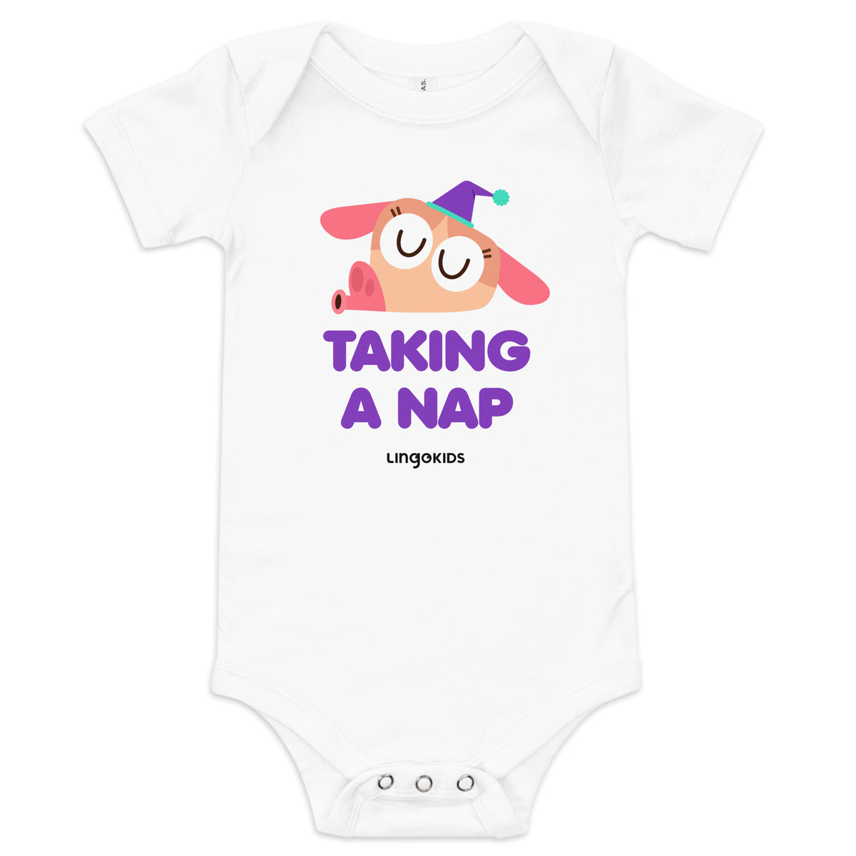 Lingokids Naptime Short-Sleeve Baby Bodysuit