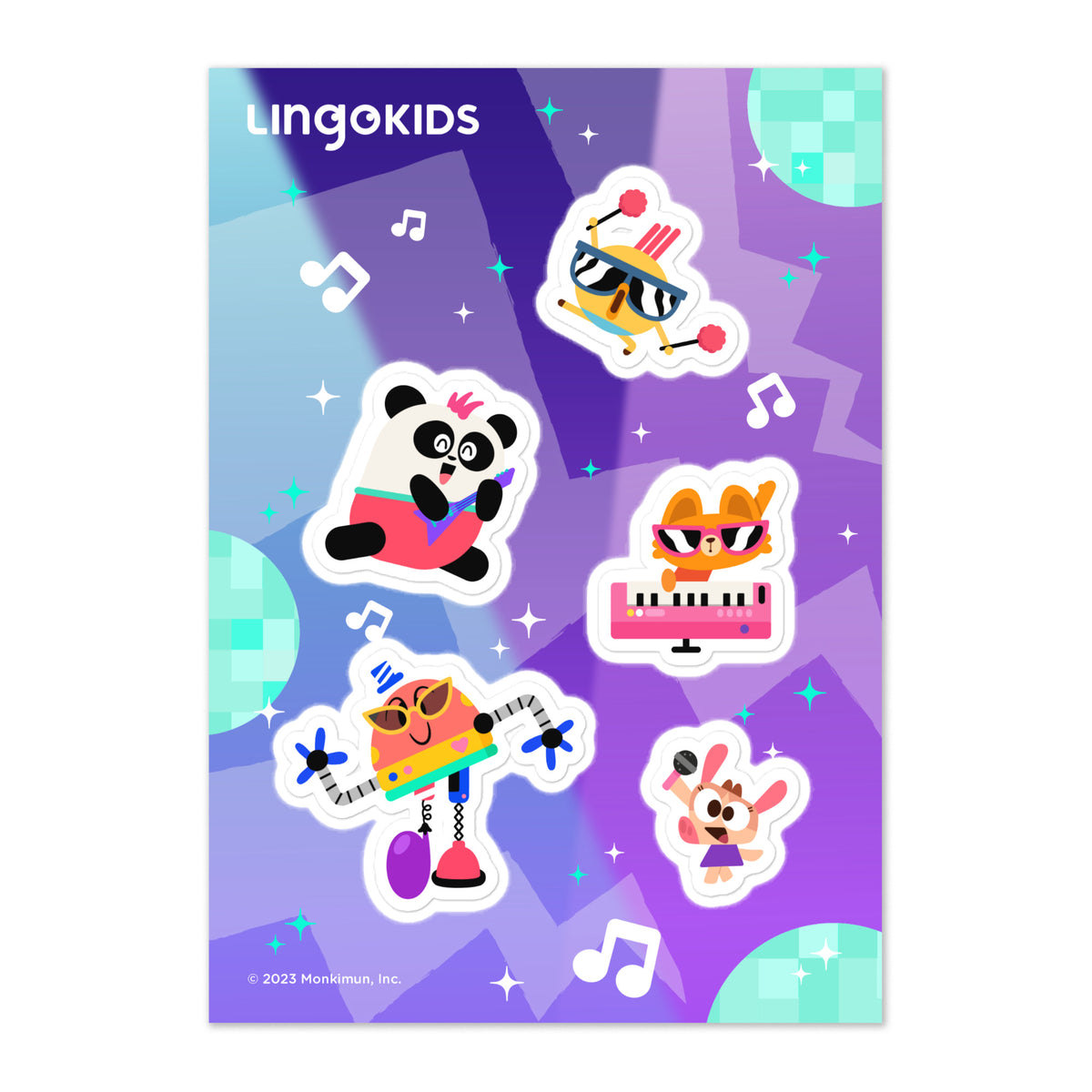 Lingokids Rockin' Characters Stickers