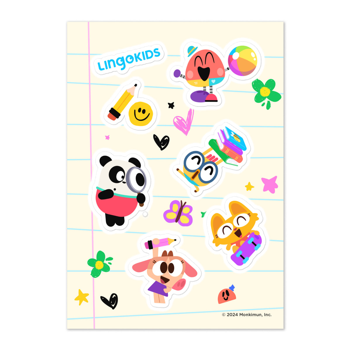 Lingokids Back to School Sticker Sheet