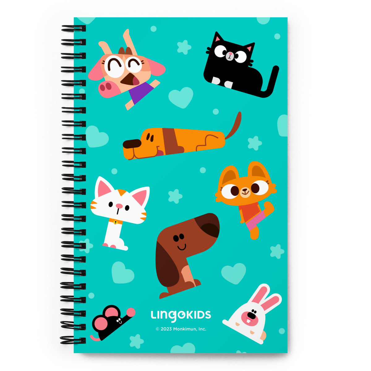 Lingokids Animal Friends Green Notebook for Kids
